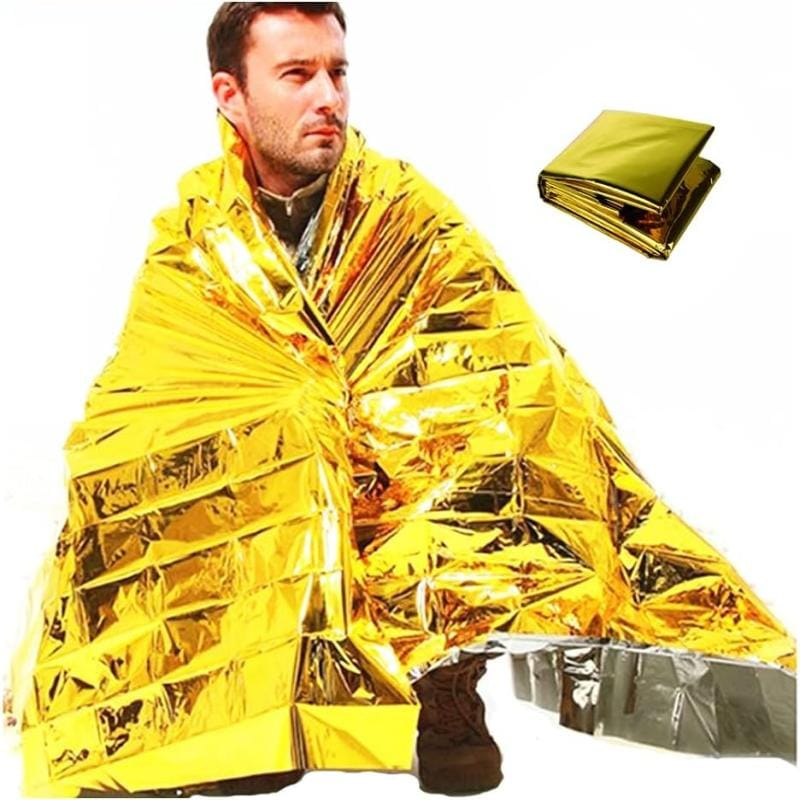 Manta Termica Emergencia Aluminizada Dorada Plateada | CODISUR